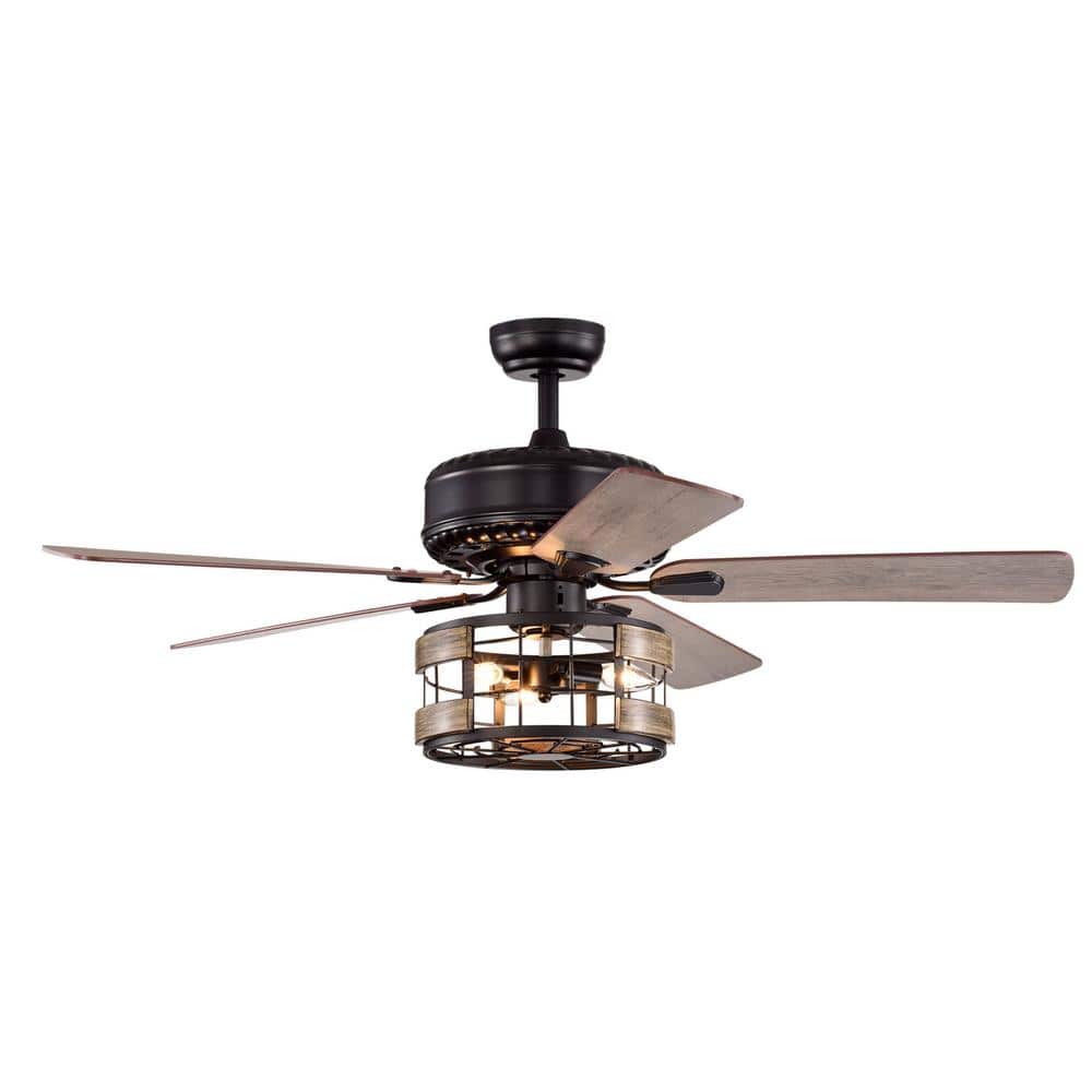 Staykiwi 33 in. Smart Indoor Matte Black Farmhouse Ceiling Fan with ...