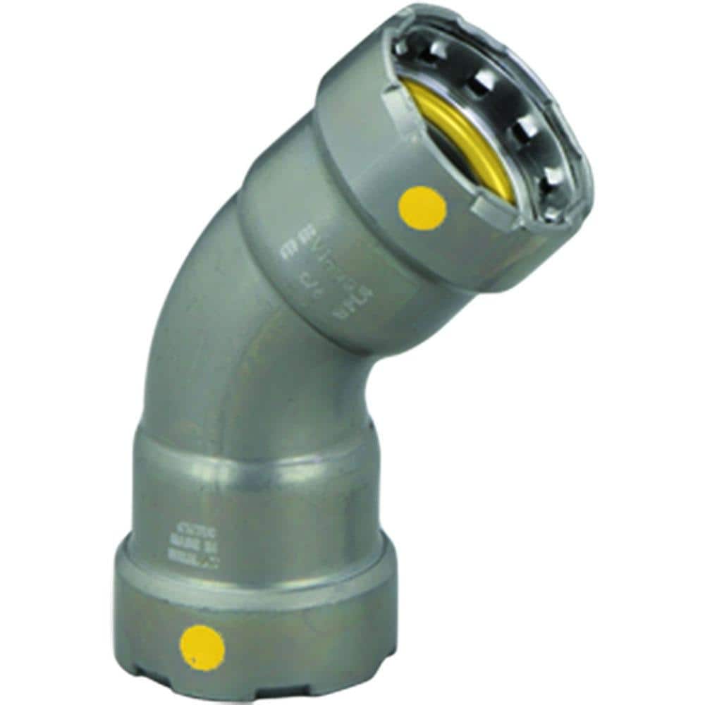 Viega MegaPressG 1 in. x 1 in. Carbon Steel 45-Degree Elbow (5-Pack ...
