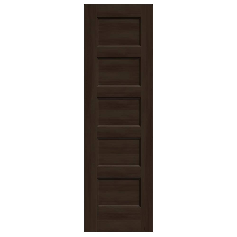 JELD-WEN 24 in. x 80 in. Conmore Espresso Stain Smooth Hollow Core ...