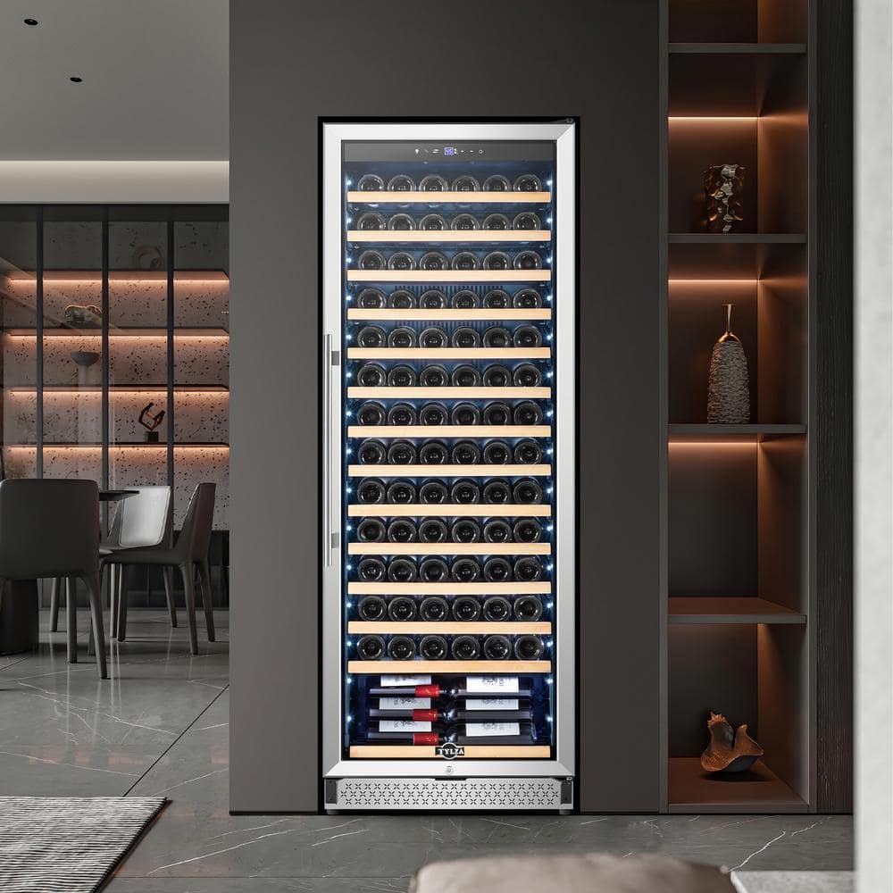 Tylza Single Zone 23.5 in. 154 Bottles Built-in and Freestanding Cellar ...