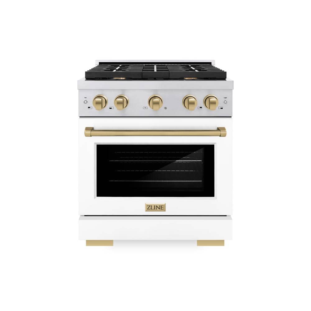 ZLINE Kitchen and Bath Paramount 30 in. 4-Burner Dual Fuel Range with ...