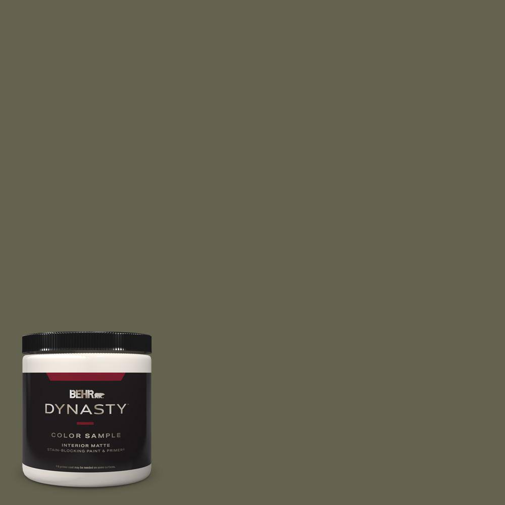 BEHR DYNASTY 8 oz. #400F-7 Groundcover Matte Stain-Blocking Interior ...