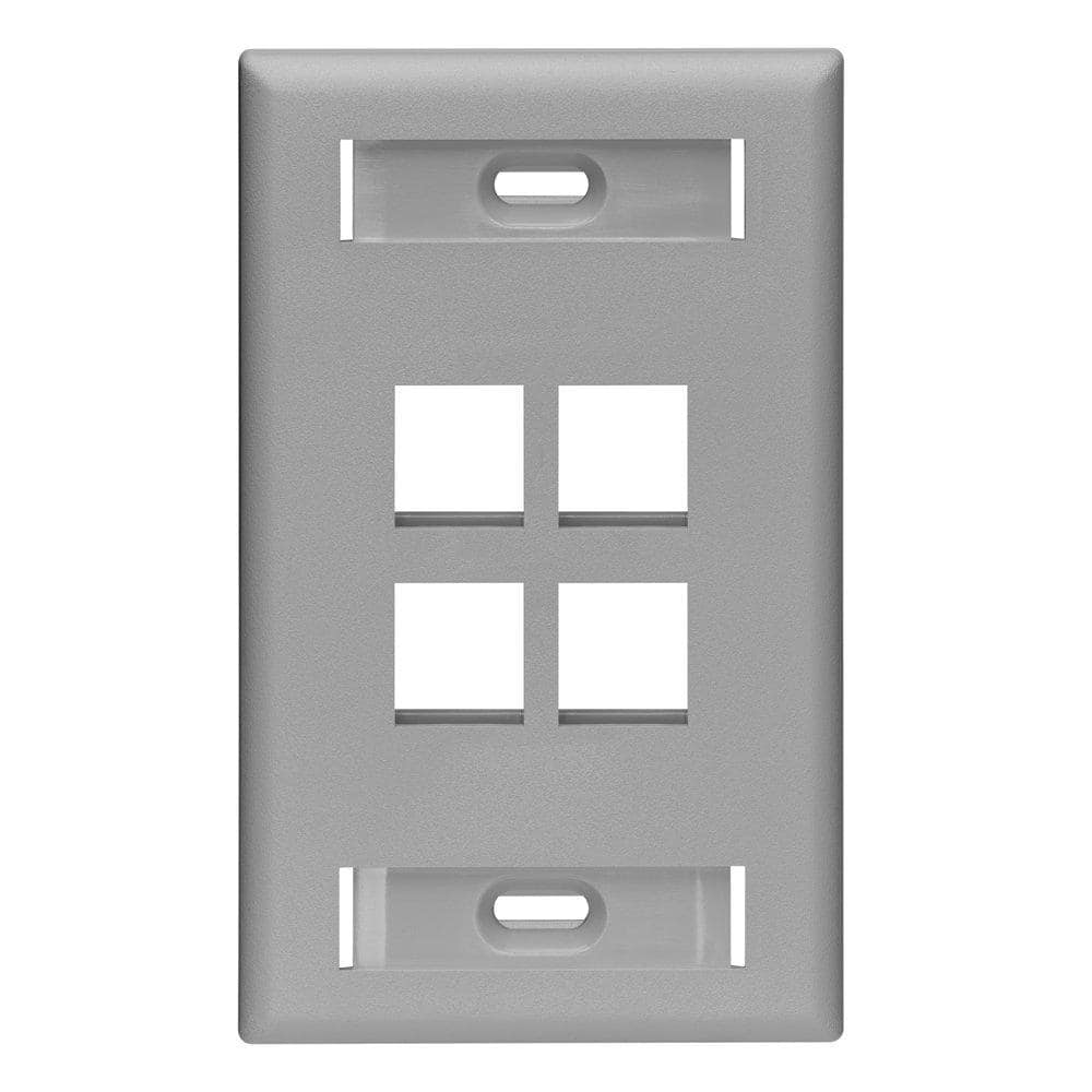 Leviton Gray 1-Gang Audio/Video Wall Plate (1-Pack) 42080-4GS - The ...