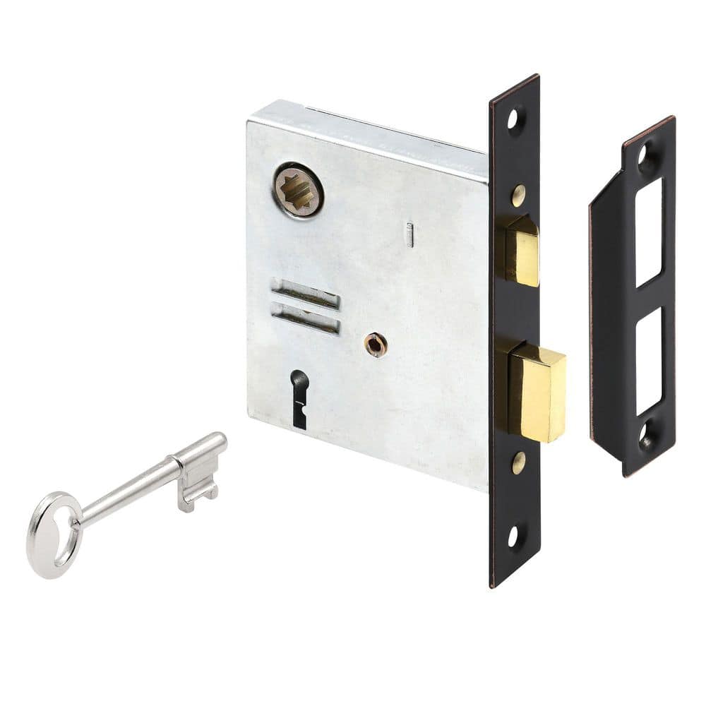 Prime-Line Vintage Indoor Mortise Lock Kit, Bronze, Skeleton Key ...