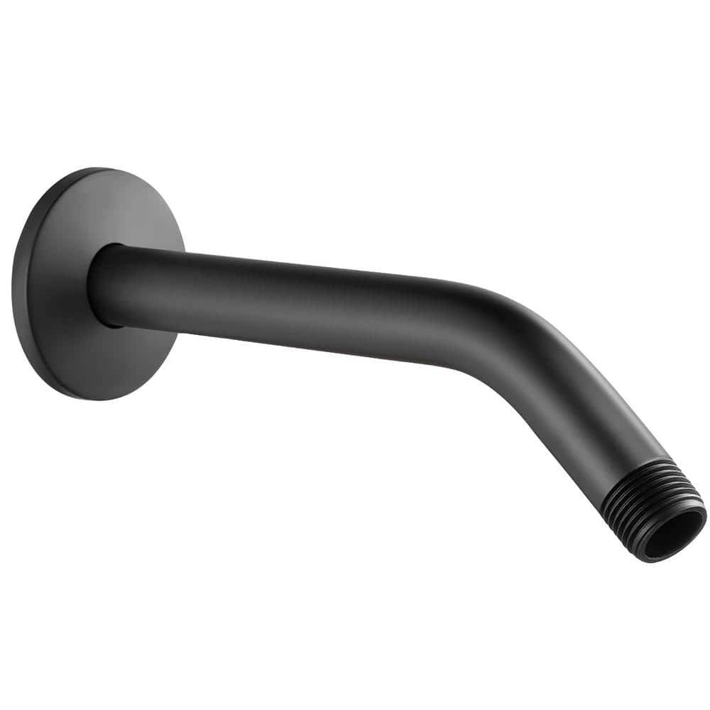 Heemli 8 in. Shower Arm and Flange in Matte Black KWG8M - The Home Depot