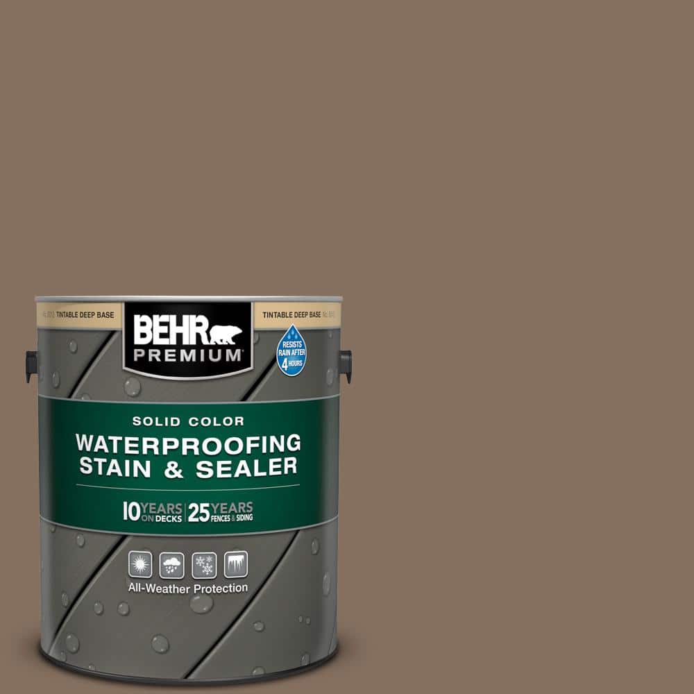 BEHR PREMIUM 1 gal. #N230-6 Whiskey Barrel Solid Color Waterproofing ...
