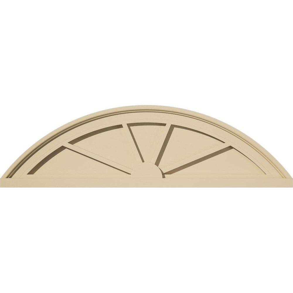 Ekena Millwork 32-in W x 9-in H x 2-in P Segment Arch 4-Spoke Signature ...