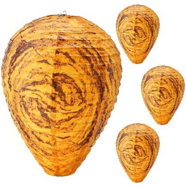 .N/A Outdoor Wasp Decoy Trap with Realistic Paper Hanging Hornet Nest ...