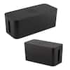 SIMPLIFY Cable Organizer 5-Qt. Storage Bin in Black (2-Pack) 21350 ...