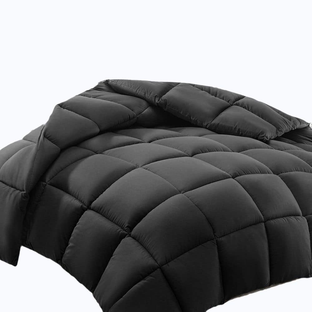 Afoxsos Dark Grey All Season Queen Size Microfiber Quilted Duvet Insert ...