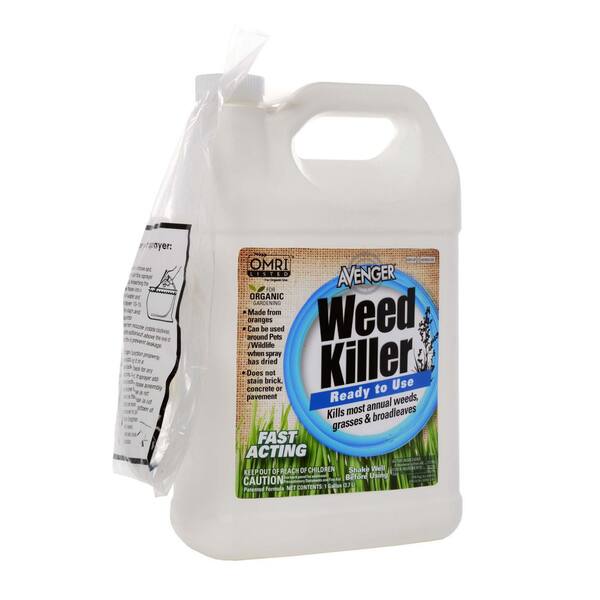 Avenger 128 oz Organic Weed and Grass Killer RTU, Biodegradable ...
