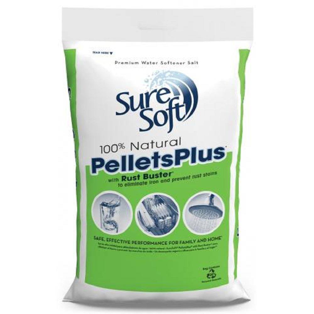 SURE SOFT 40 lbs. Pellets Plus With Rust Buster Water Softener Salt ...