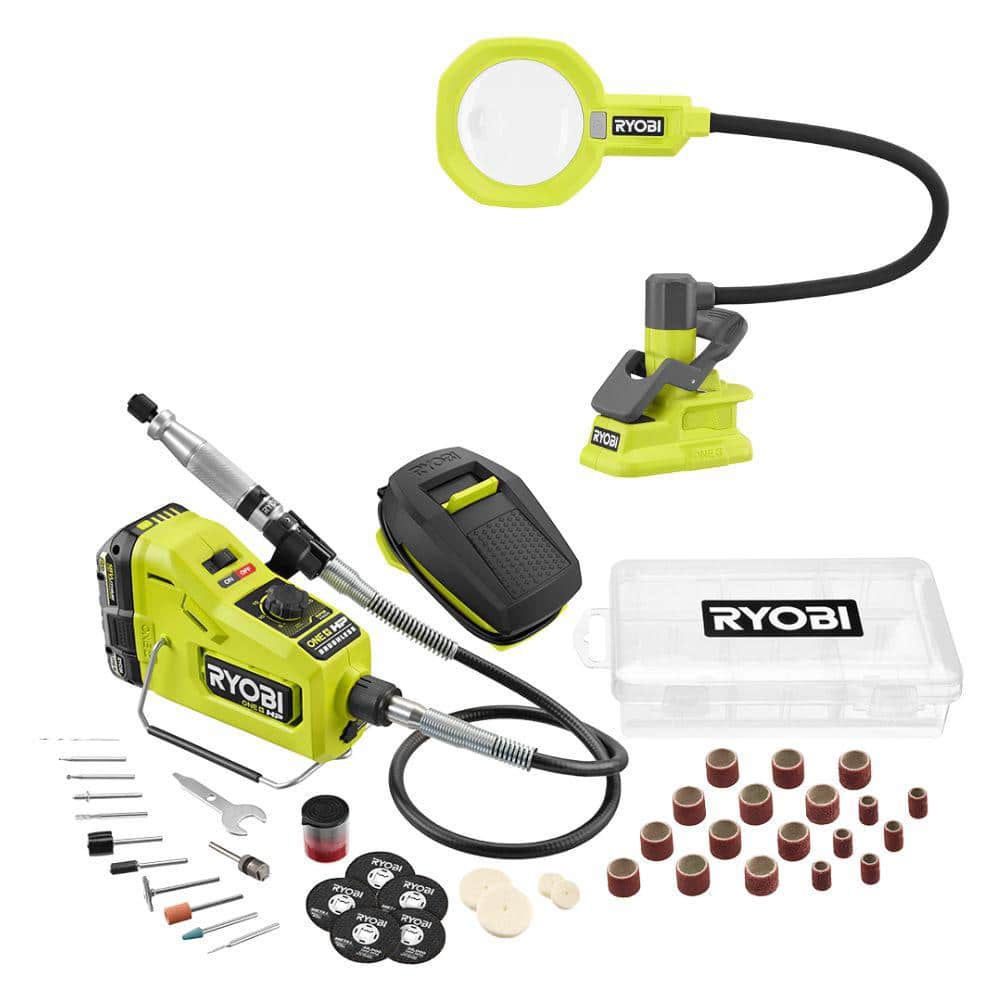 RYOBI ONE+ 18V Cordless 2-Tool Combo Kit w/ ONE+ HP Brushless Rotary ...