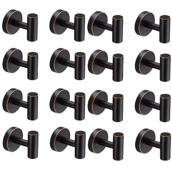 WISBEAM Knob Hooks Robe/Towel Hook 2.25 in Bronze 16-Pack 16B02095-ORB - The Home Depot