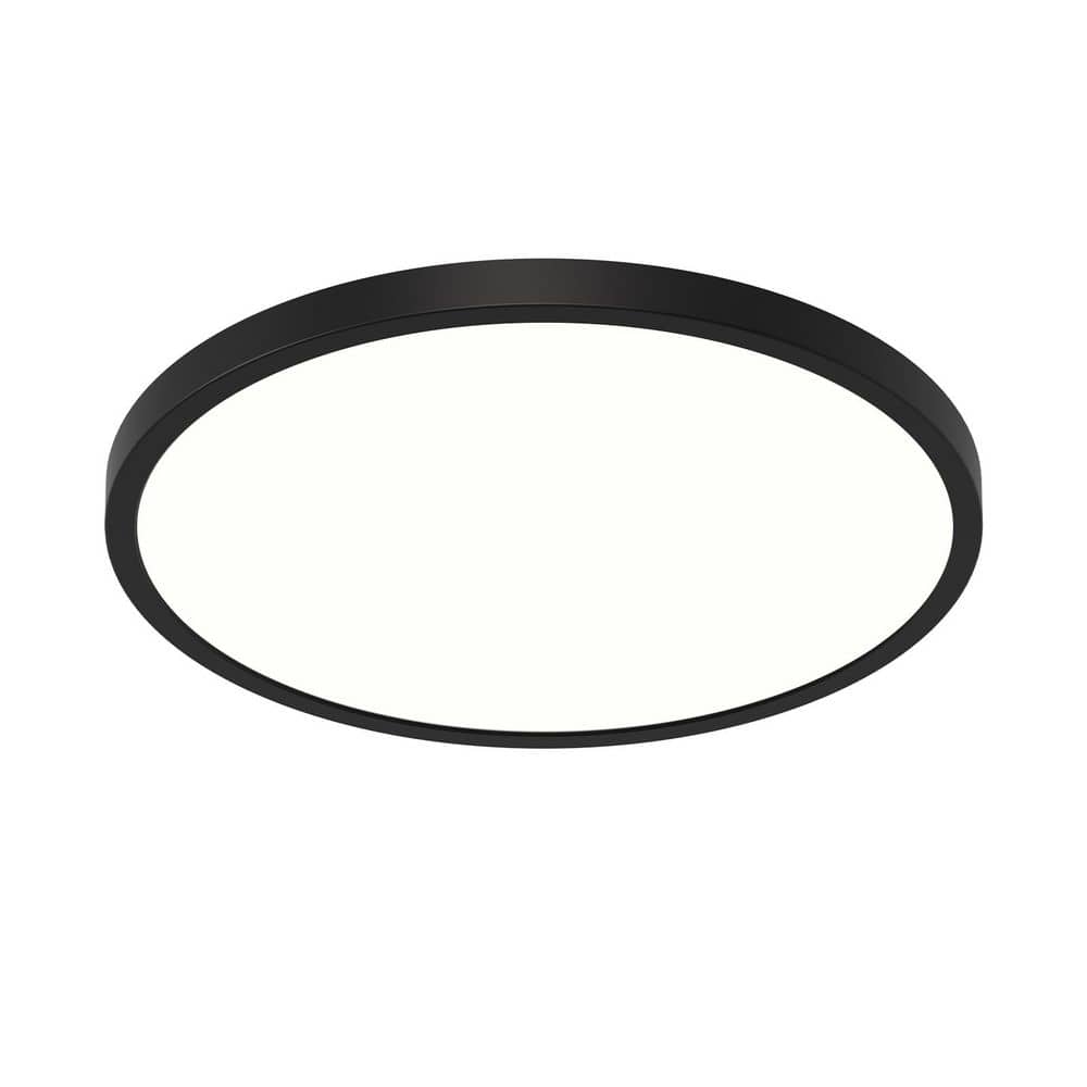 Sofiton 24 in. 48-Watt 3050 Lumens Black Integrated LED Flat Panel ...