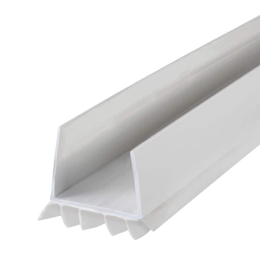 M-D Building Products 36 in. White Vinyl U-Shape Slide-On Under Door ...