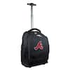 Denco MLB Atlanta Braves 19 in. Black Wheeled Premium Backpack MLATL780 ...