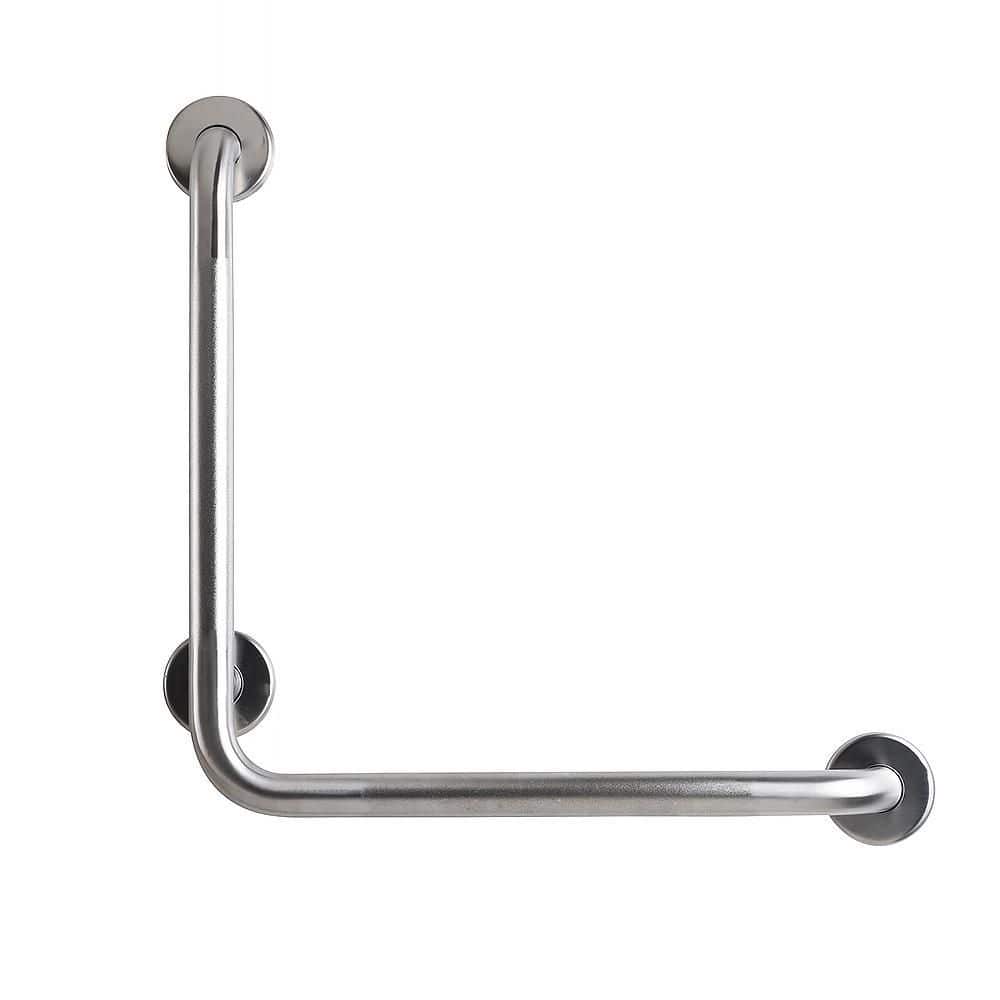 CSI Bathware 16 in. x 16 in. Right Hand Vertical Angle Grab Bar in ...