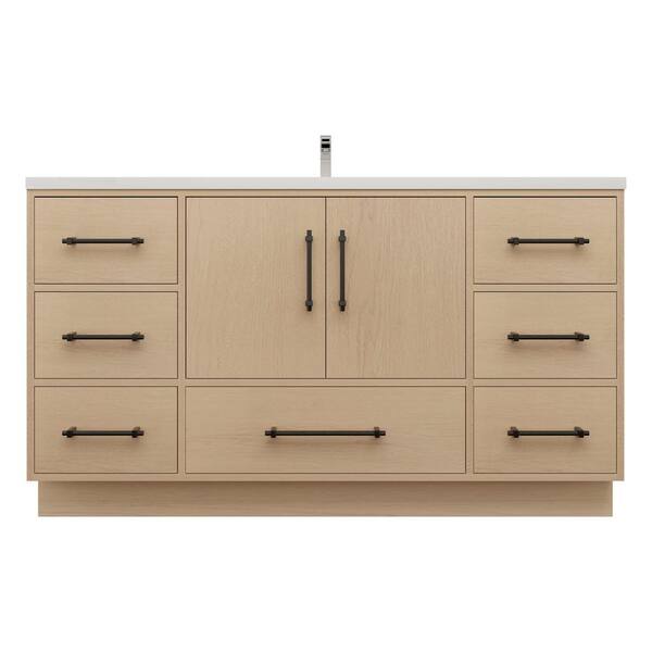 BV Better Vanity Victoria 59 in. W x 20 in. D x 35 in. H Single Sink ...