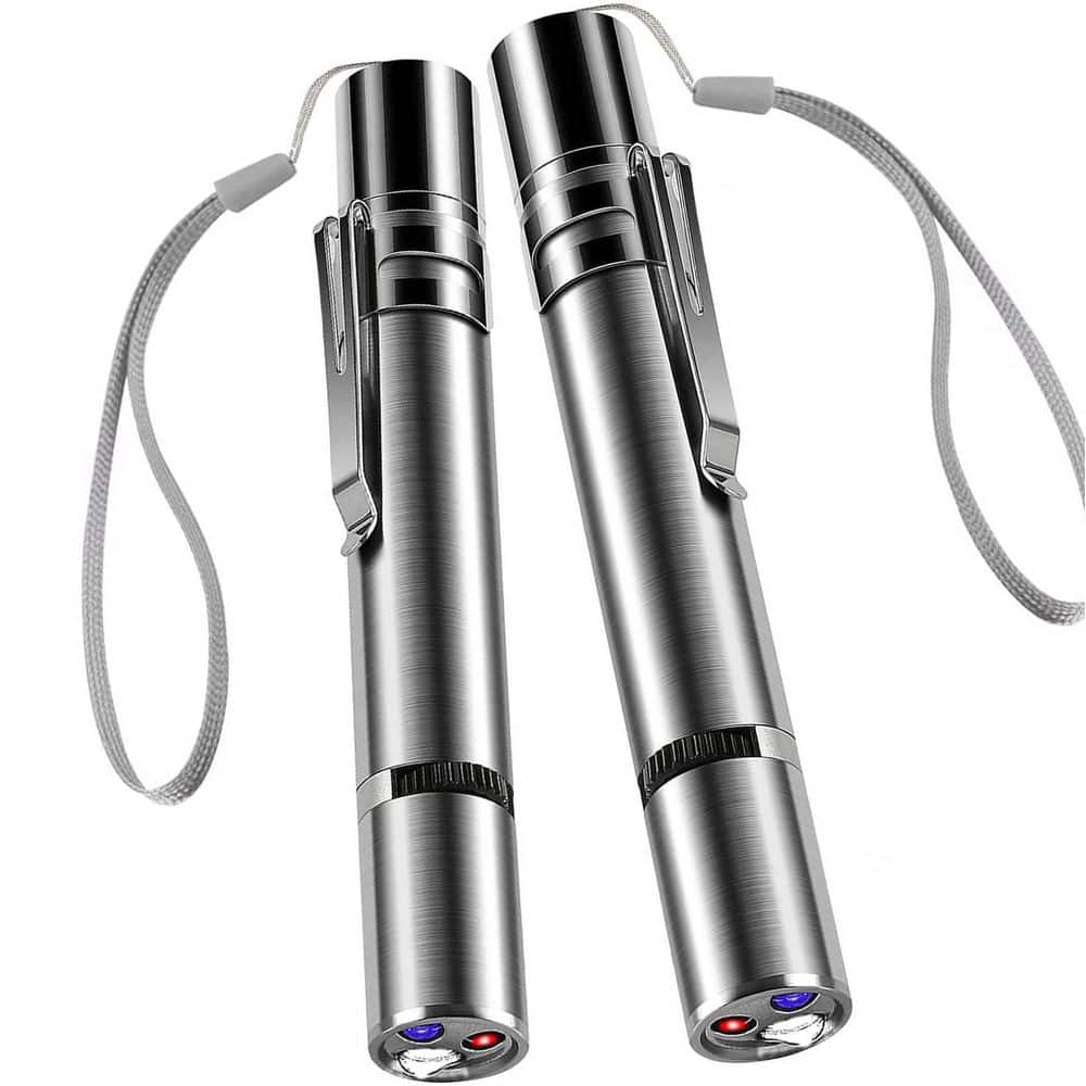 Lukyamzn Rechargeable Cat Toys Laser Pointer 2 Pack Gray Interactive ...