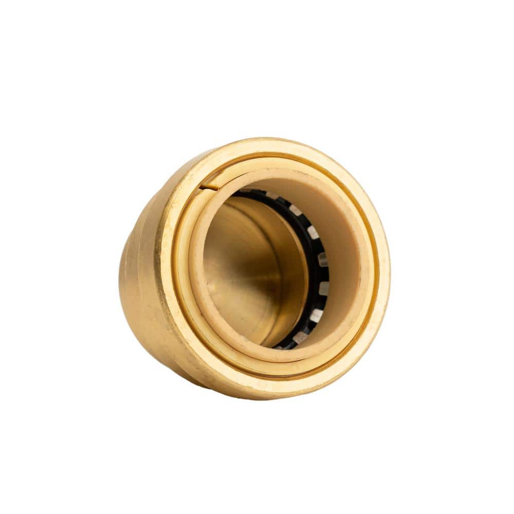 QUICKFITTING 1 in. Push-to-Connect Brass Push Cap (End Stop) Fitting ...