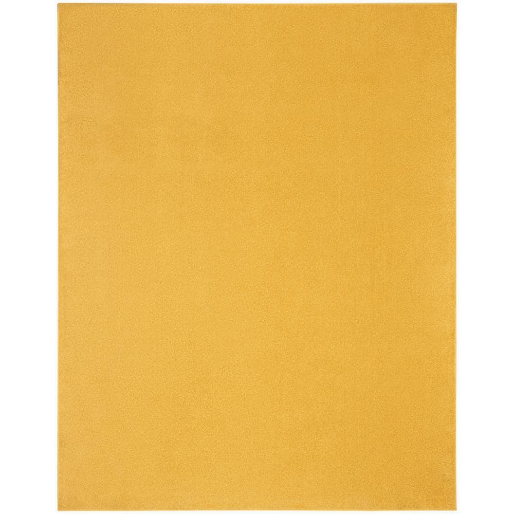 Nourison Essentials 7 ft. x 10 ft. Yellow Solid Contemporary Indoor ...