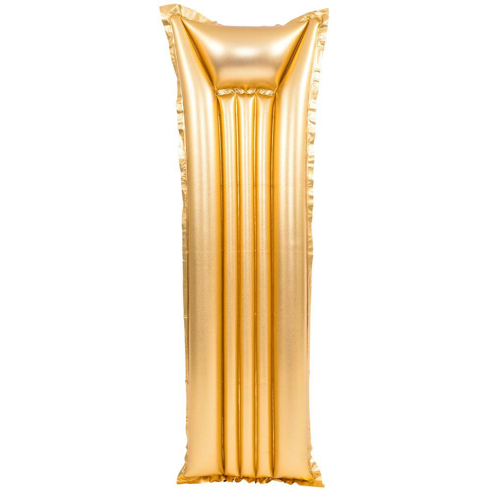 Pool Central 72 in. Inflatable Golden Colored Swimming Pool Mattress ...
