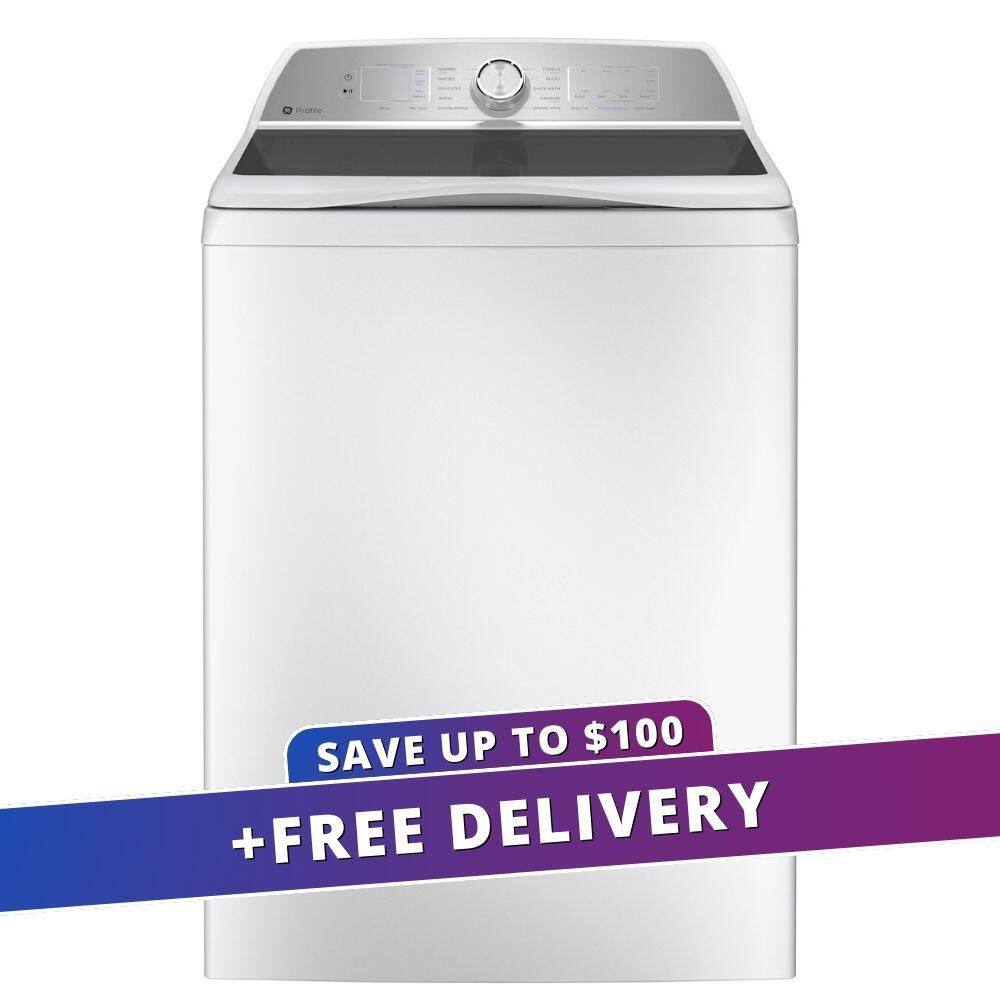 GE Profile 4.9 cu. ft. High-Efficiency Smart Top Load Washer in White ...