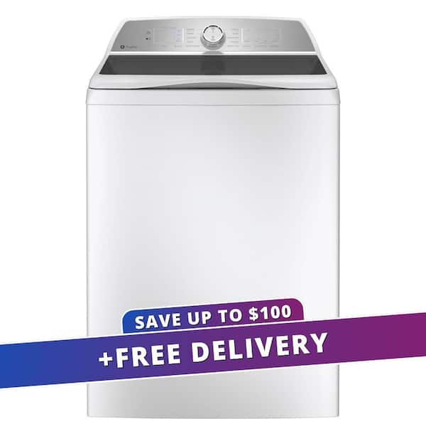 GE Profile 4.9 cu. ft. High-Efficiency Smart Top Load Washer in White ...