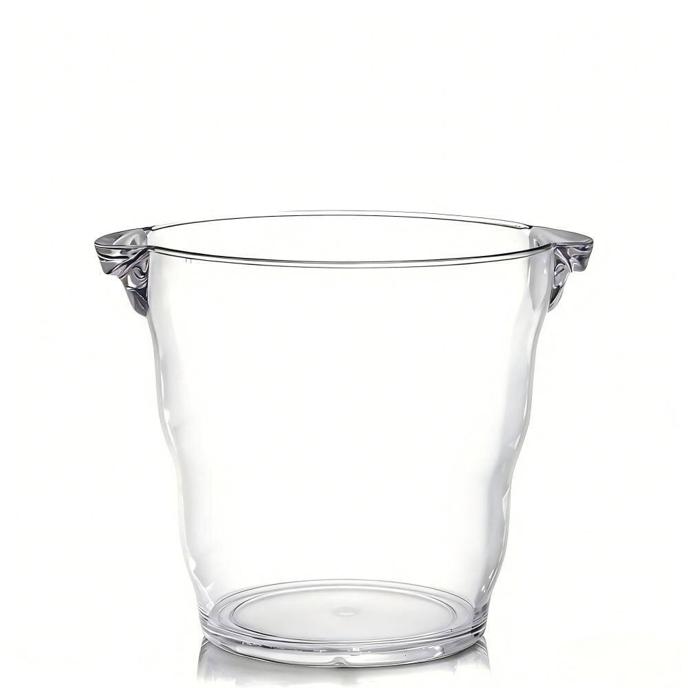 Numhew 8 in. 4.23 qt. Clear Transparent Plastic Champagne Ice Bucket ...