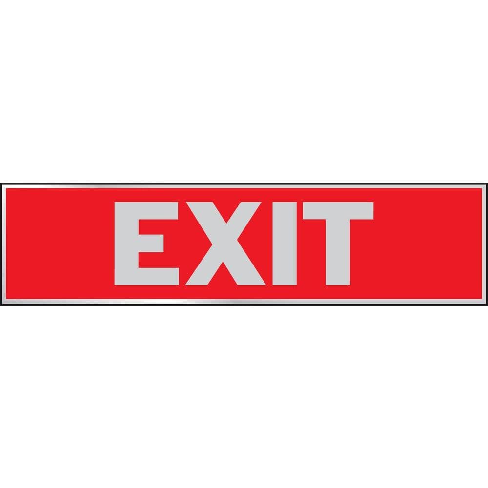 HY-KO 2 in. x 8 in. Aluminum Exit Sign 411 - The Home Depot