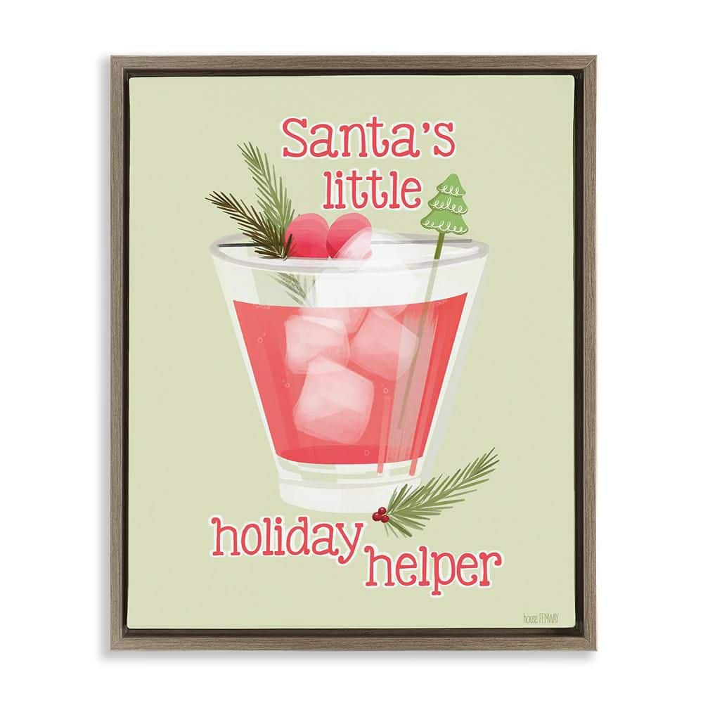 Stupell Industries Santa's Holiday Helper Drink by House Fenway 1 Piece ...