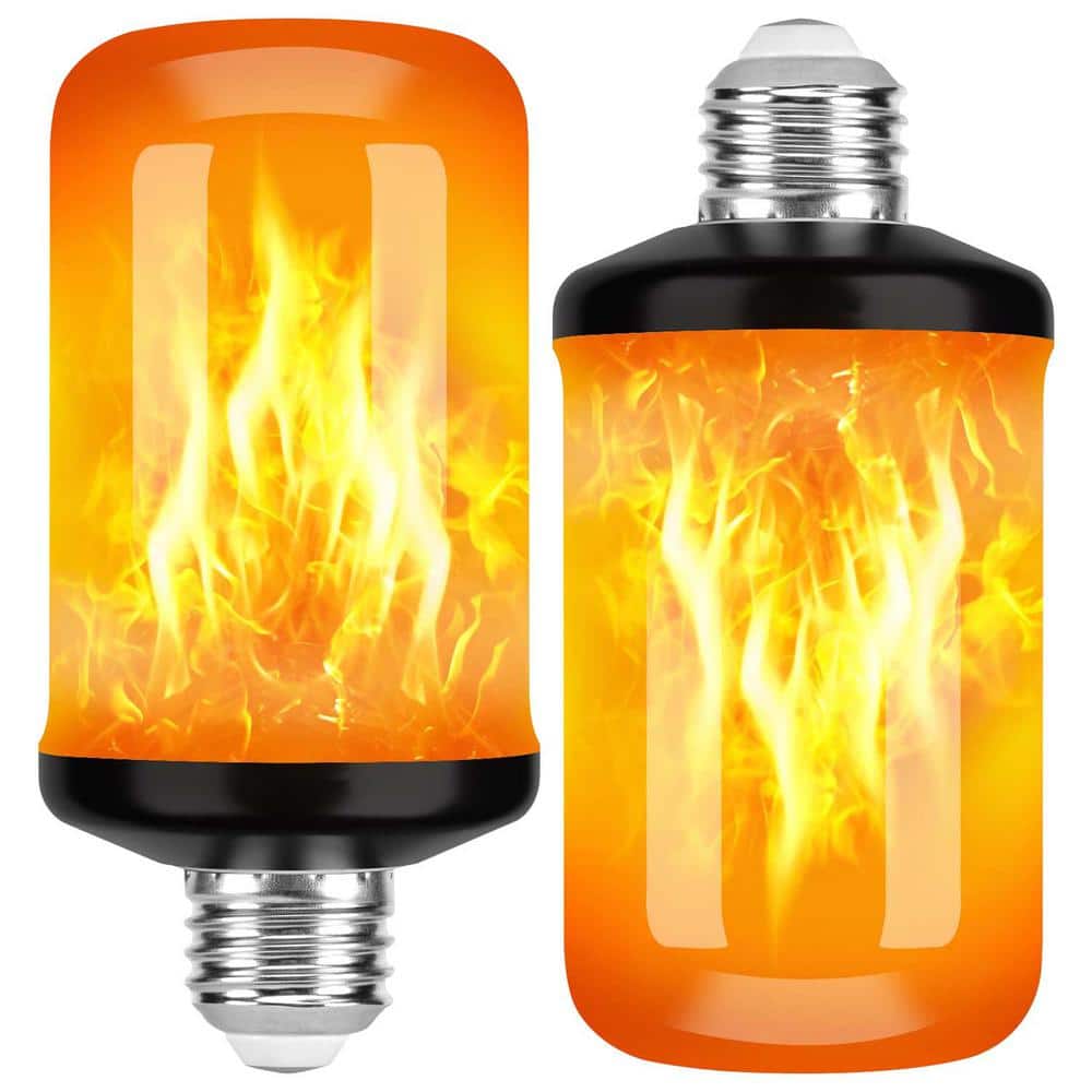 25-Watt Equivalent F20 E26 Flame LED Light Bulb with Upside Down Effect ...