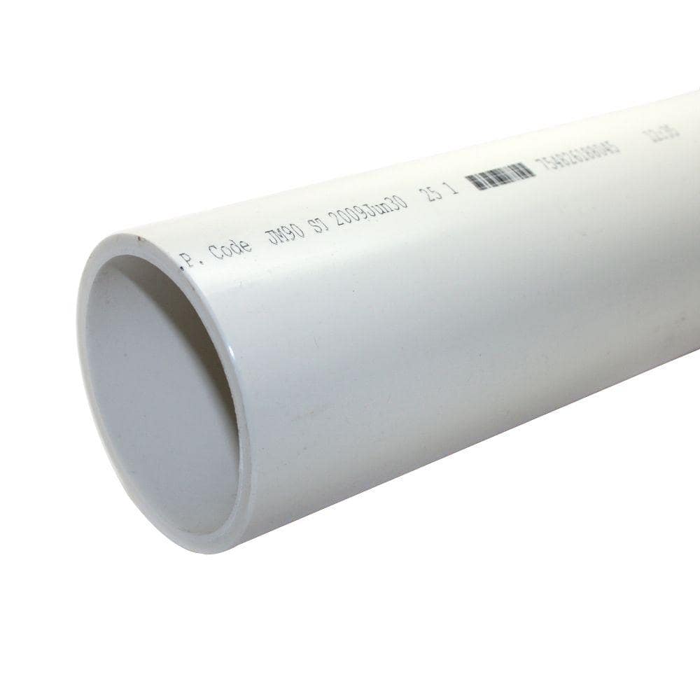 JM EAGLE 3 in. x 10 ft. PVC Schedule 40 DWV Plain-End Pipe 531095 - The ...