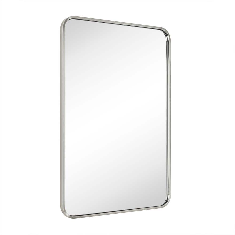 TEHOME 24 in. W x 36 in. H Rounded Rectangle Stainless Steel Anti-Rust ...