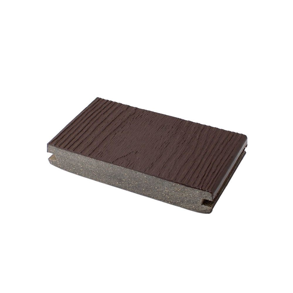 DuxxBak Optima 1 in. x 5.25 in. x 3 in. Black Walnut Composite Deck ...