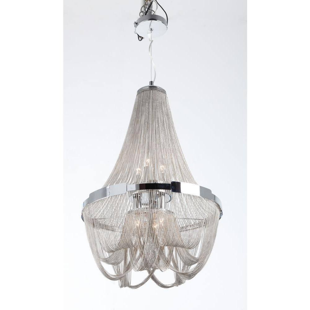 Decor Living 8-Light Chrome Chandelier 105013-15 - The Home Depot