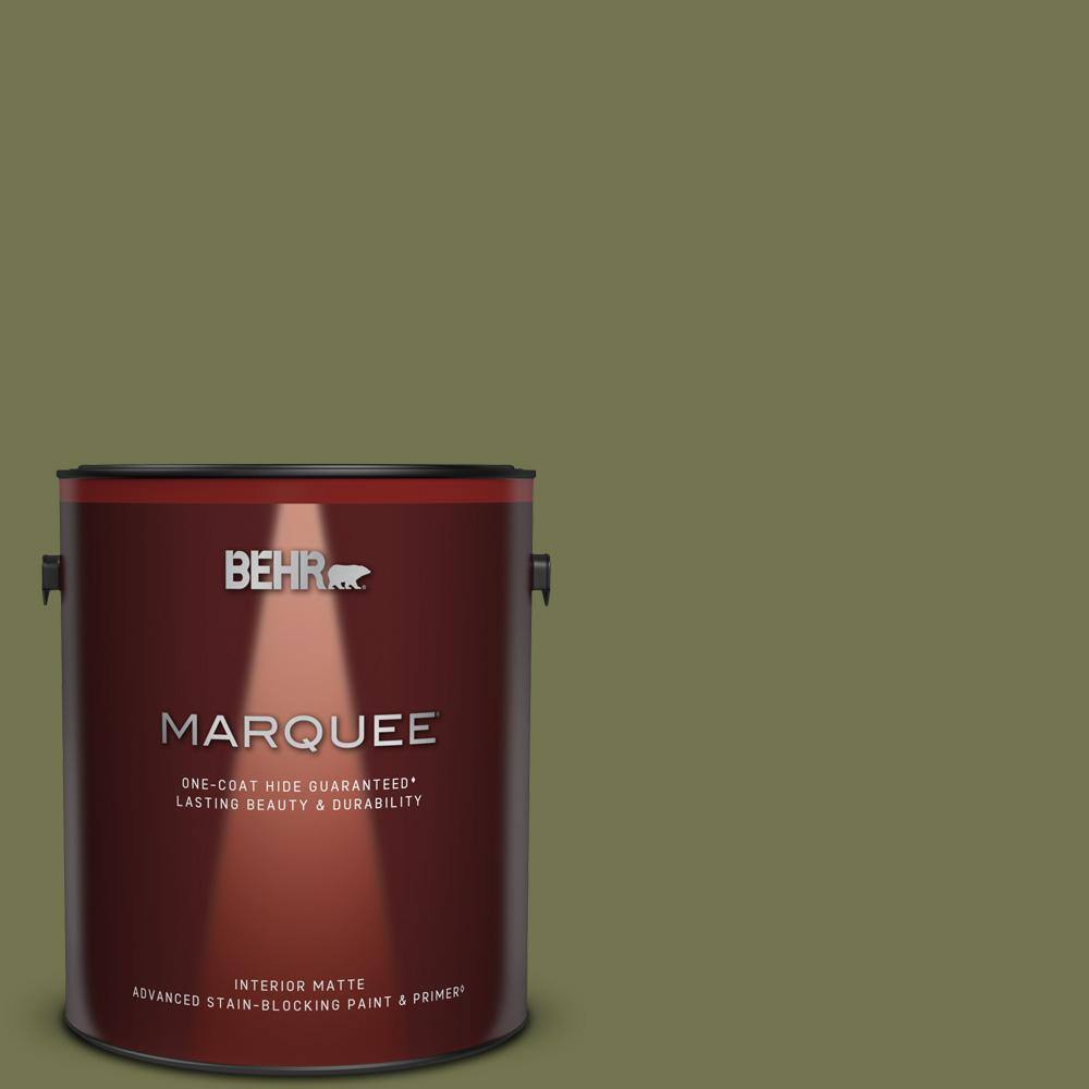 BEHR MARQUEE 1 gal. #S360-6 Secret Meadow Matte Interior Paint & Primer ...