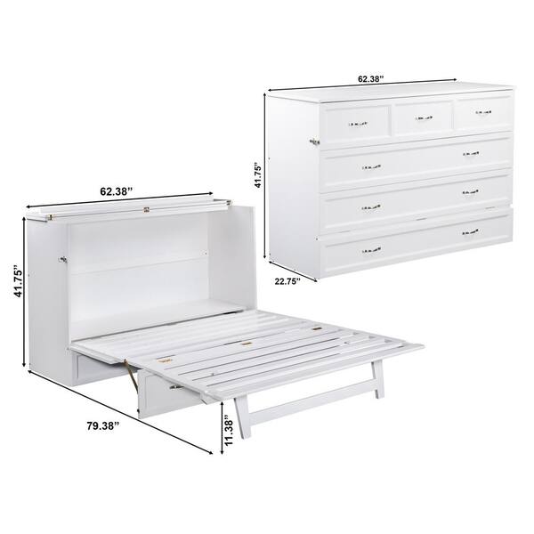 Atlantic furniture deerfield murphy bed chest queen charging station store