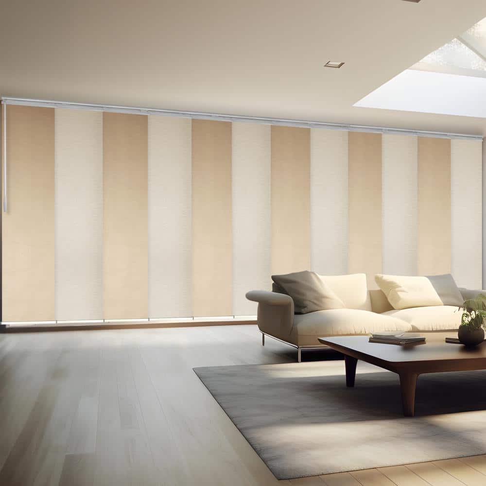 EMOH Serene 140 in. - 260 in. W x 94 in. L Adjustable 12-Panel White ...