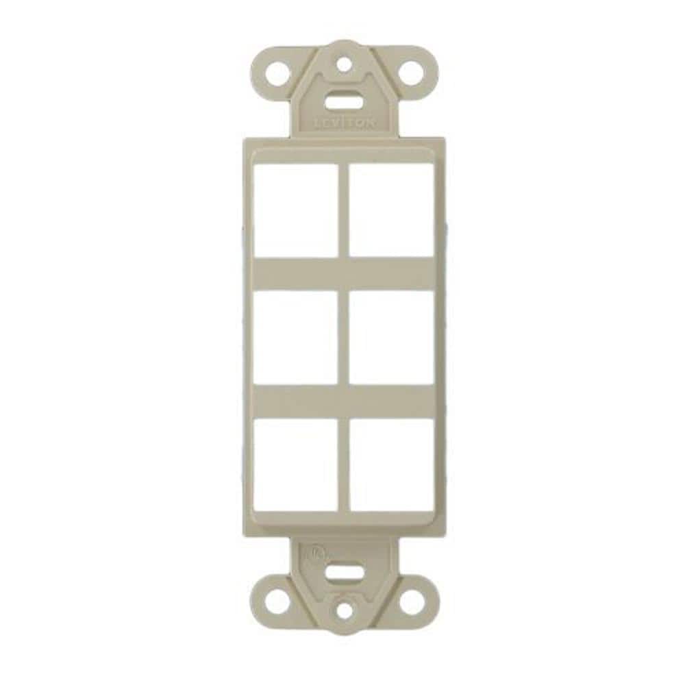 Leviton Almond 1-Gang Audio/Video Wall Plate (1-Pack) 41646-T - The ...
