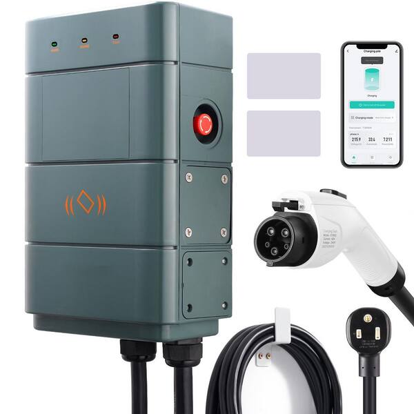 SVOPES Level 2 EV Charging Station, 0-40A Adjustable, 9.6 kW 240V NEMA ...