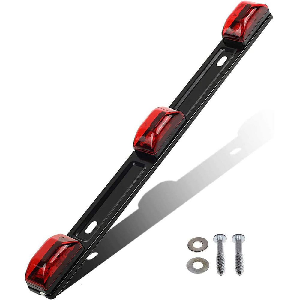 BeamBox Red Clearance Marker Light, 3-Light LED Trailer Light Bar ...