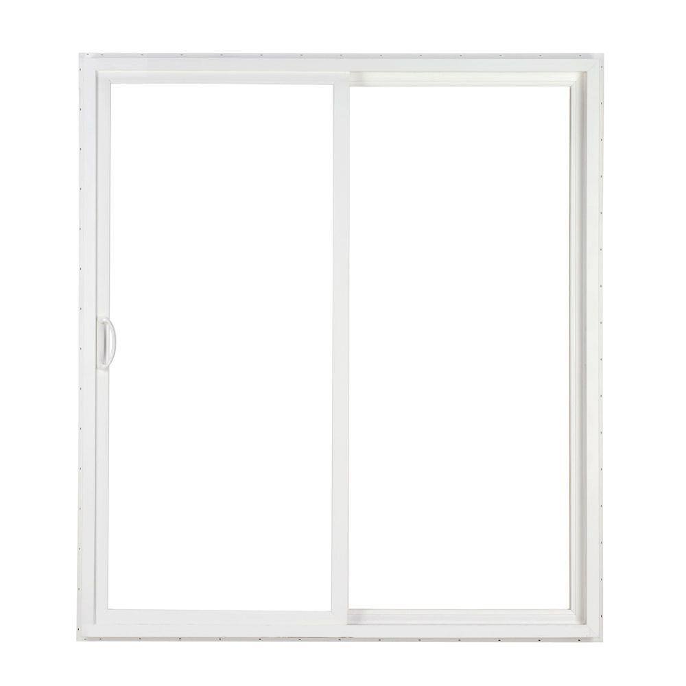 Have a question about SIMONTON 96 in. x 80 in. 2-Panel White Contemporary Vinyl Sliding Patio ...