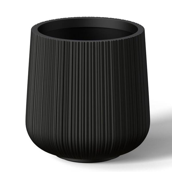 Morrava 13 in. Medium Charcoal Black (Enhanced Core) Concrete Round ...