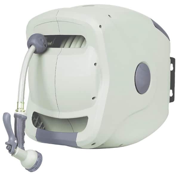 LIBERTY GARDEN 5/8 in. Dia. x 100 ft. Retractable Garden Hose Reel 520 ...