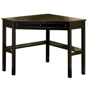 48 in. Black Corner 1 -Drawer Computer Desk with Keyboard Tray HO6643 ...
