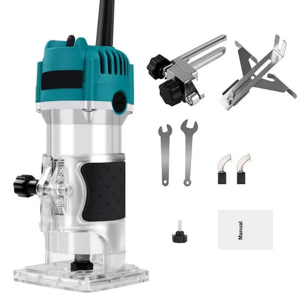 WRIGHTMASTER 5 Amp Corded Electric Trim Router, 800W Motor Woodworking ...