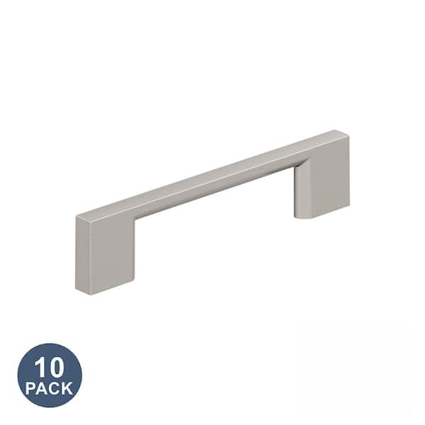 Amerock 10-Pack Bar Pulls Square 3 in. 76mm Modern Satin Nickel Bar ...
