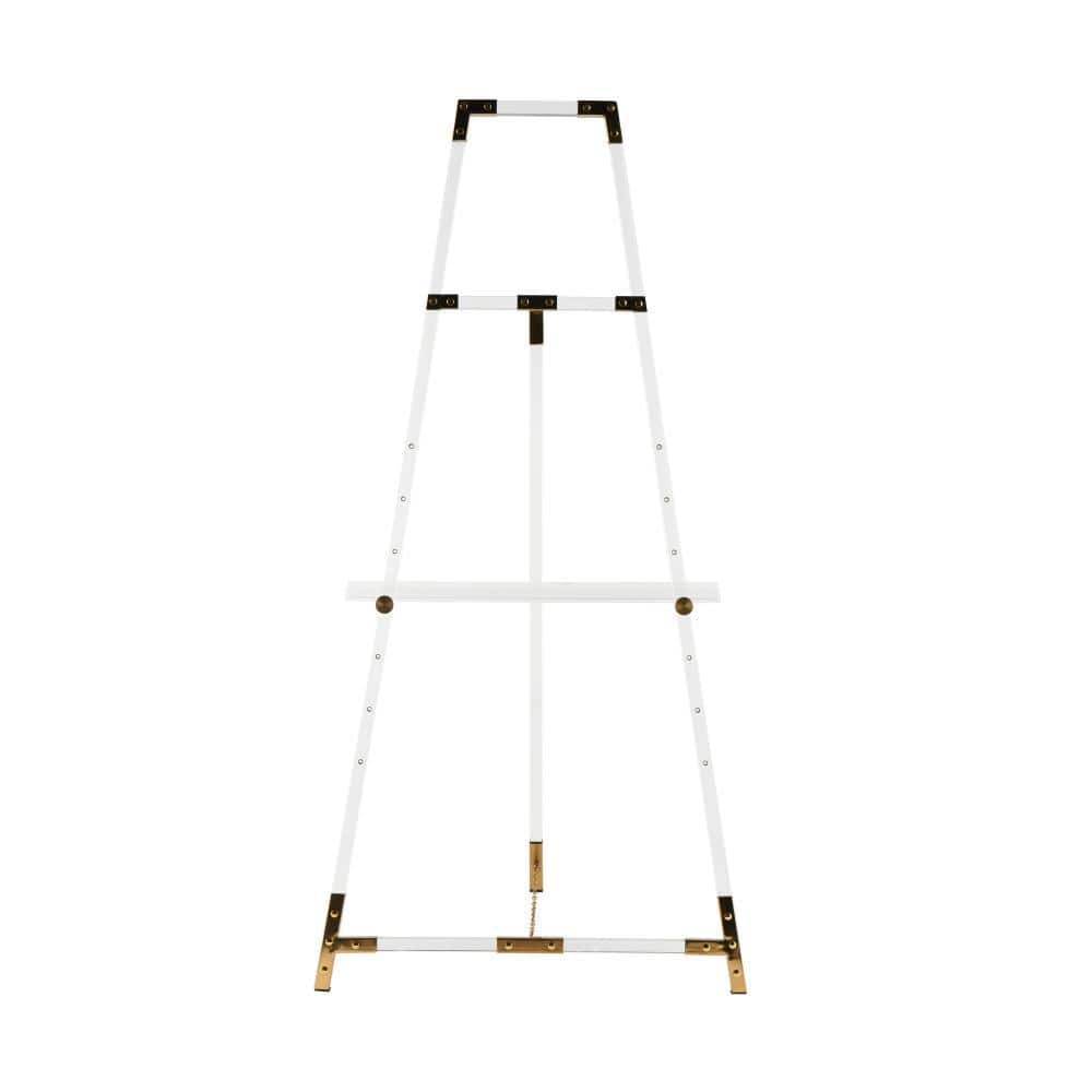 Litton Lane Clear Acrylic Plastic Adjustable 7-Tier Easel with Gold ...